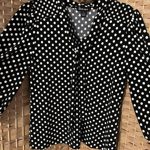 Bydesign | Tops | Bydesign Perky Polka Dot Blouse | Poshmark